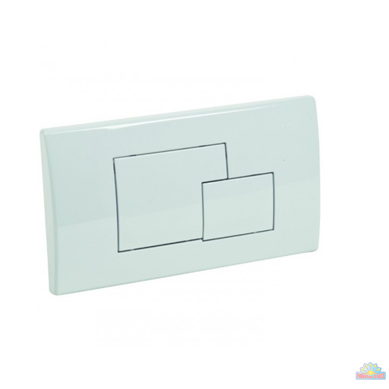 Placca Scarico 2 Pulsanti Bianca per Cassetta Incasso ECO Pucci ...