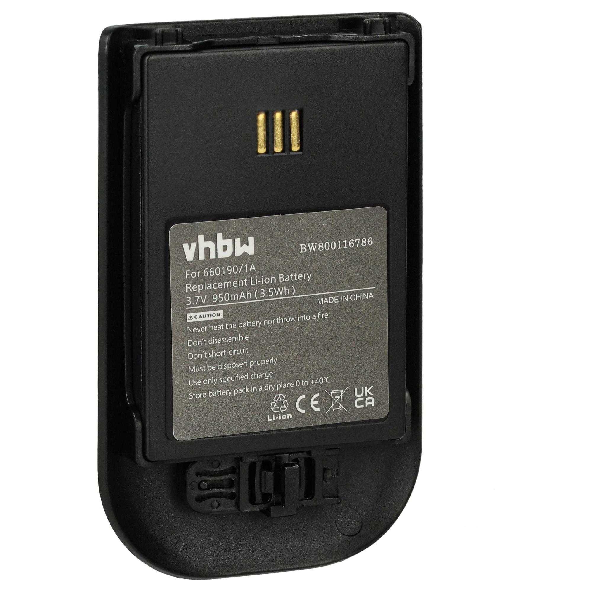 Vhbw batterie de remplacement pour Ascom 660190/R2B, 600190/2C, Avaya 0486515, 660190/R1A ...