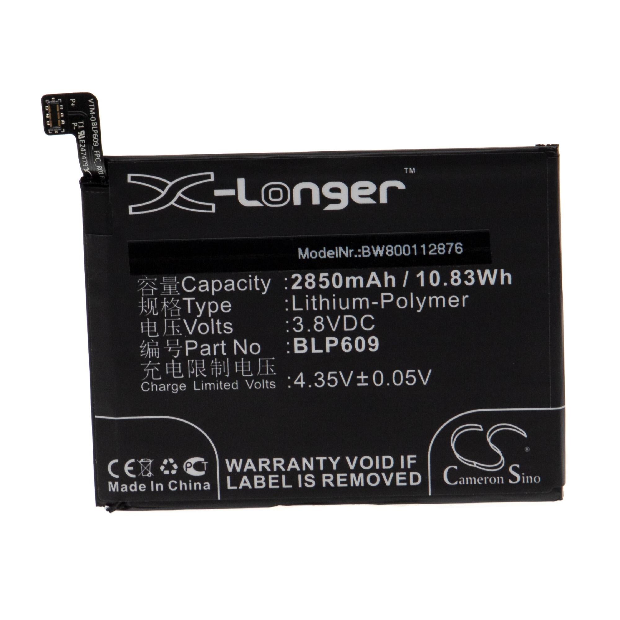 Vhbw Batterie remplacement pour BLP609 pour smartphone (2850mAh, 3,8V ...