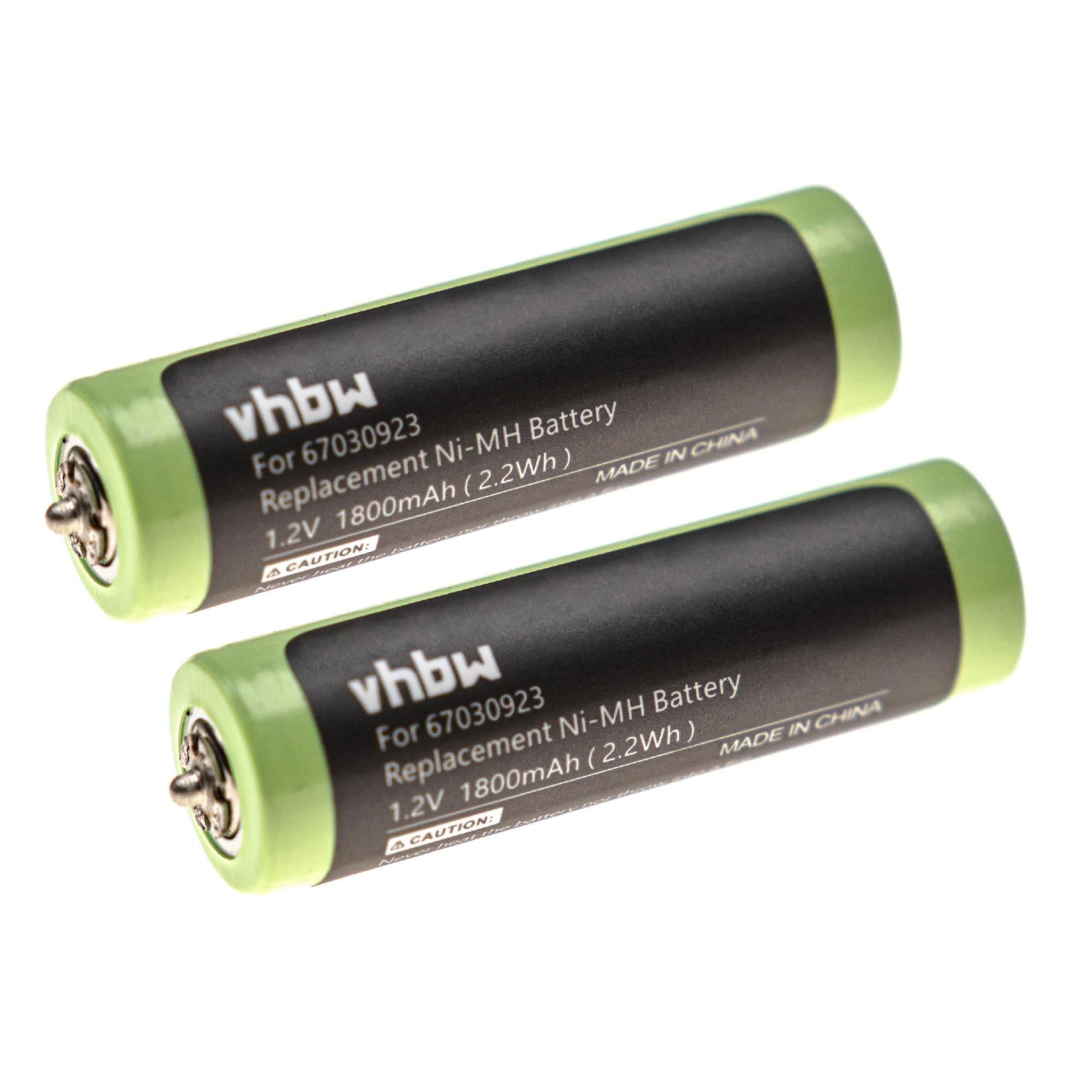 Vhbw 2x Batteries pour rasoirs/tondeuses compatible avec Braun 5713 ...