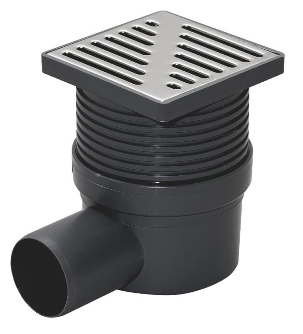 Hauteur Régulée Côté Sortie 100x100mm Sol Drain Déchets Piège Ravin ...