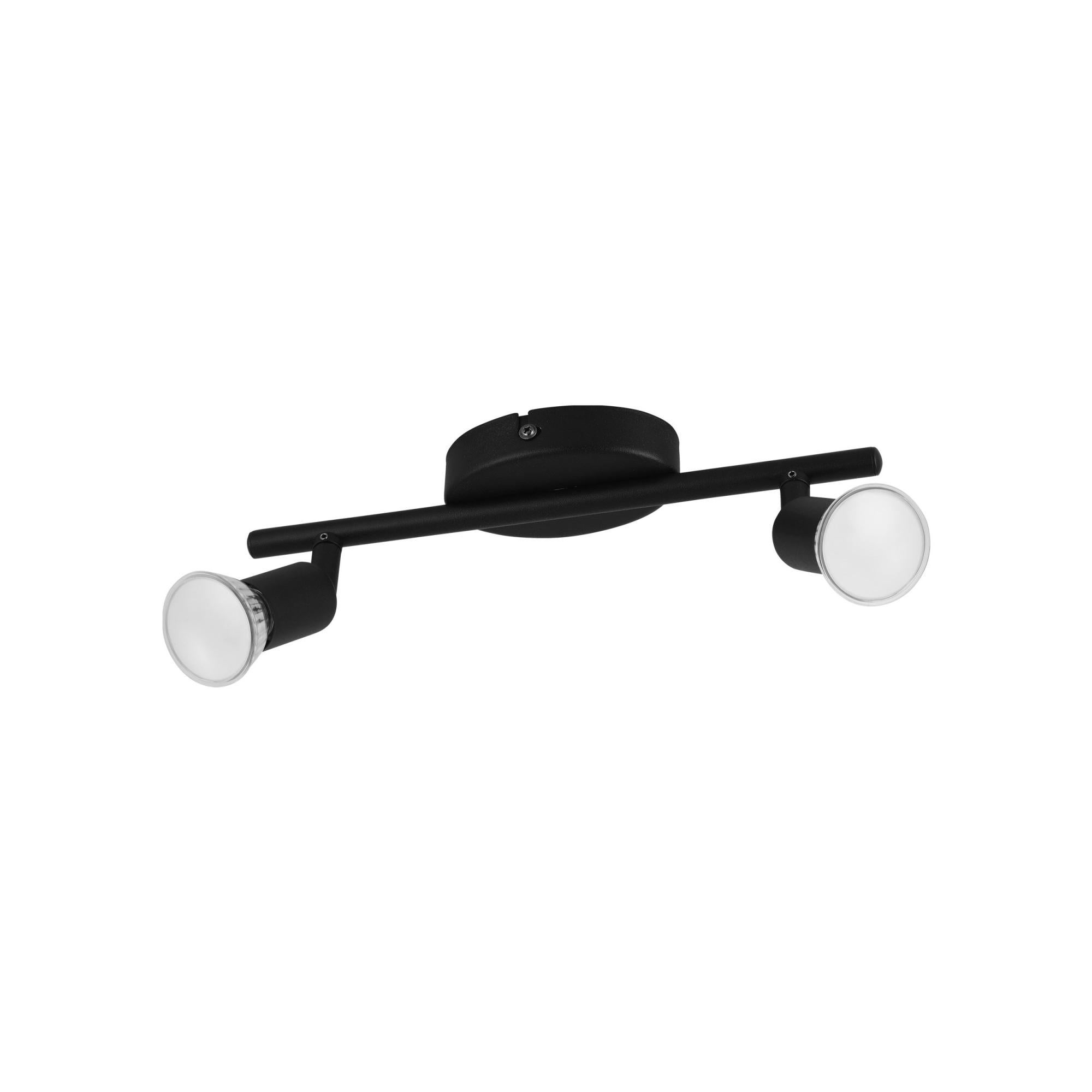Spot EGLO Spot BUZZ-LED GU10 2X2,8W en acier noir 285x65mm | Leroy Merlin