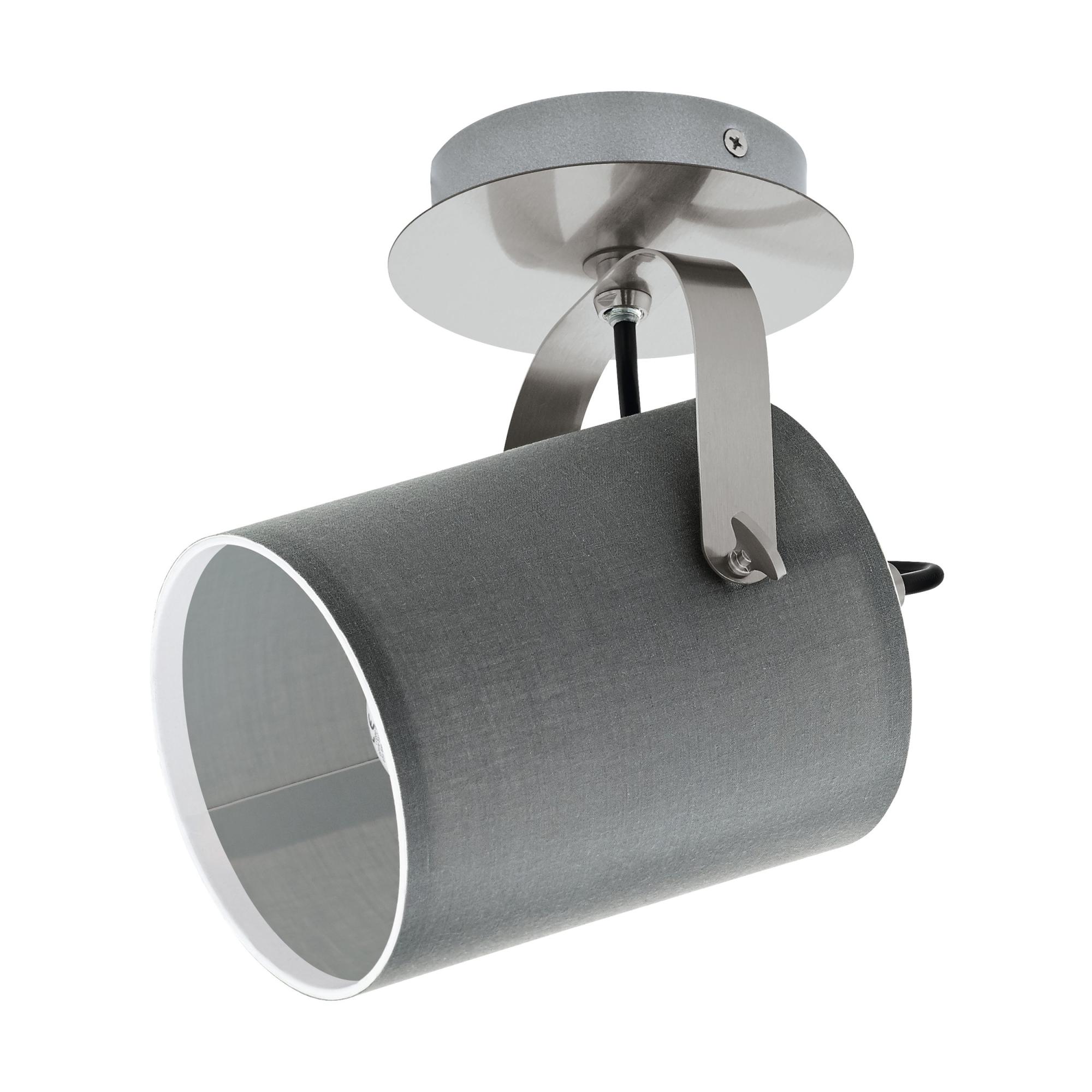 Spot EGLO Spot VILLABATE E27 1X10W en acier nickel mat D120mm | Leroy ...