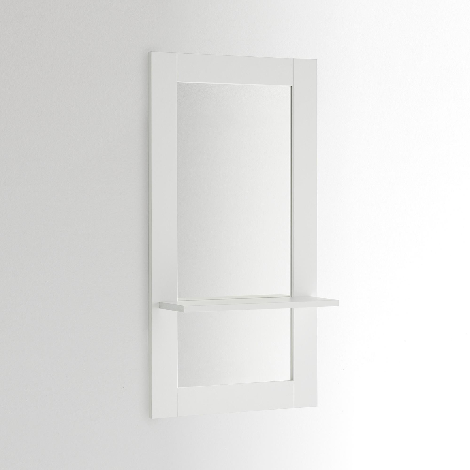 ARHome, Miroir mural avec étagère Urban, 126 x 66, Blanc Mat, Made in ...