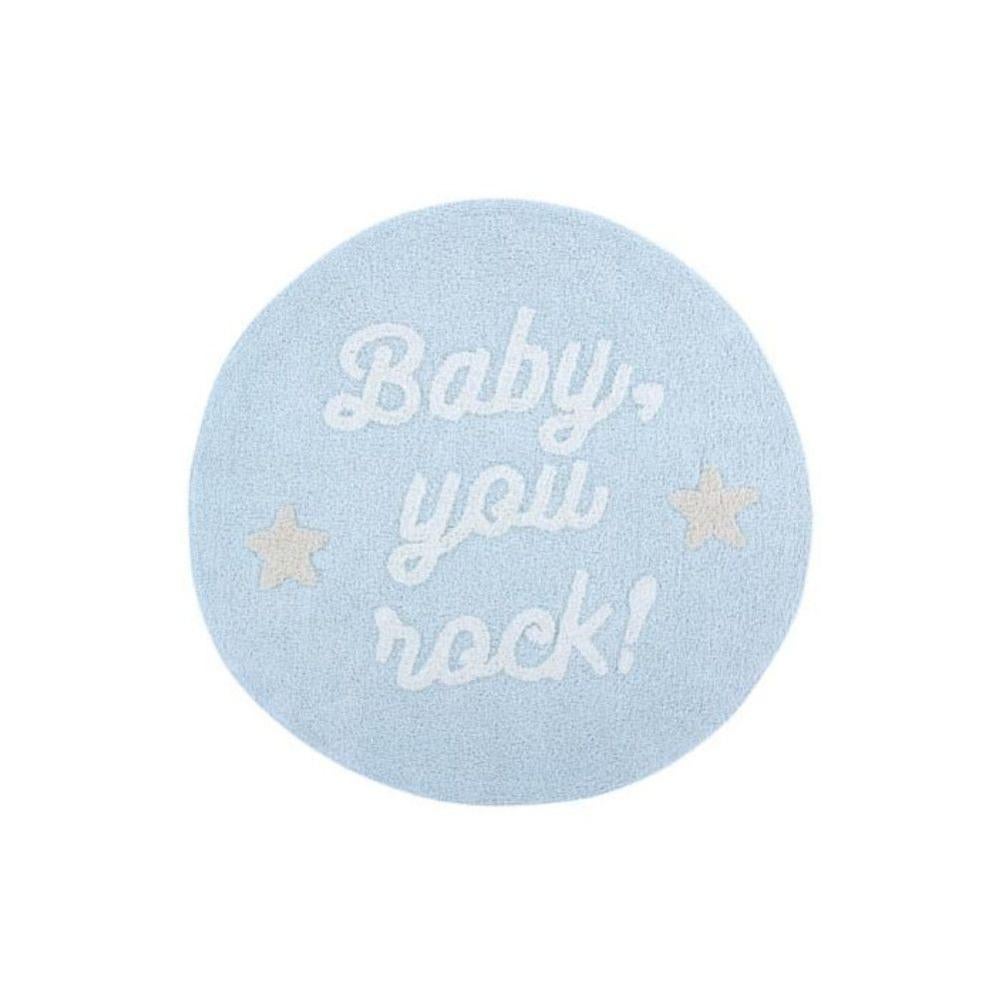 Tapetto in cotone rotondo Baby, you rock! Ø 120 cm | Leroy Merlin