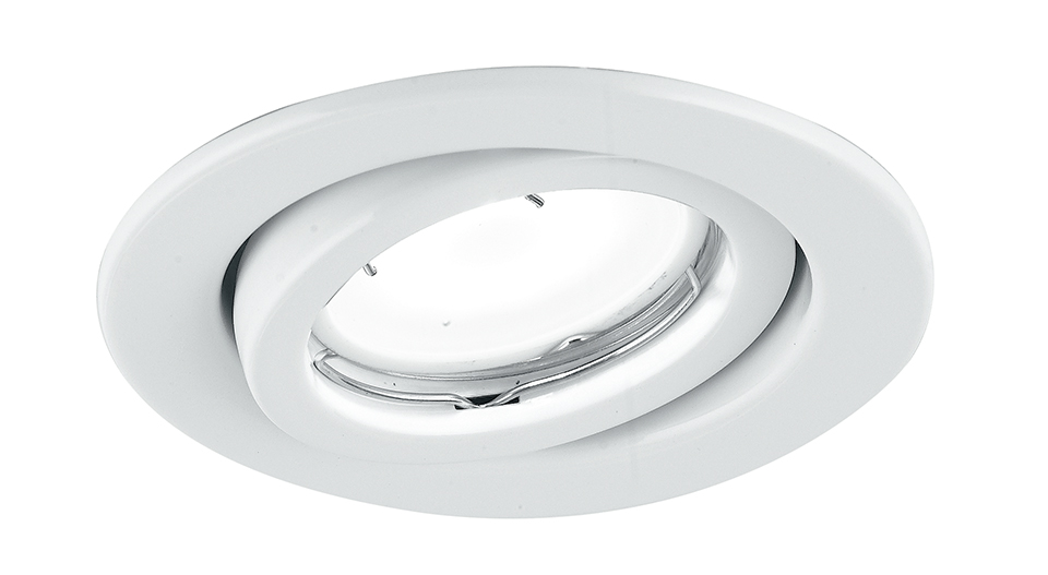 Downlight orientable MATRIX en metal blanco con bombilla GU LED ...