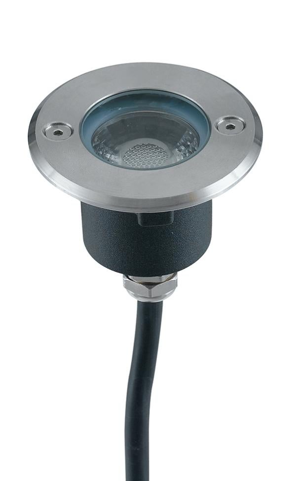 Calpestabile LED per esterno WALK tondo in acciaio 3W 3000K (luce calda ...