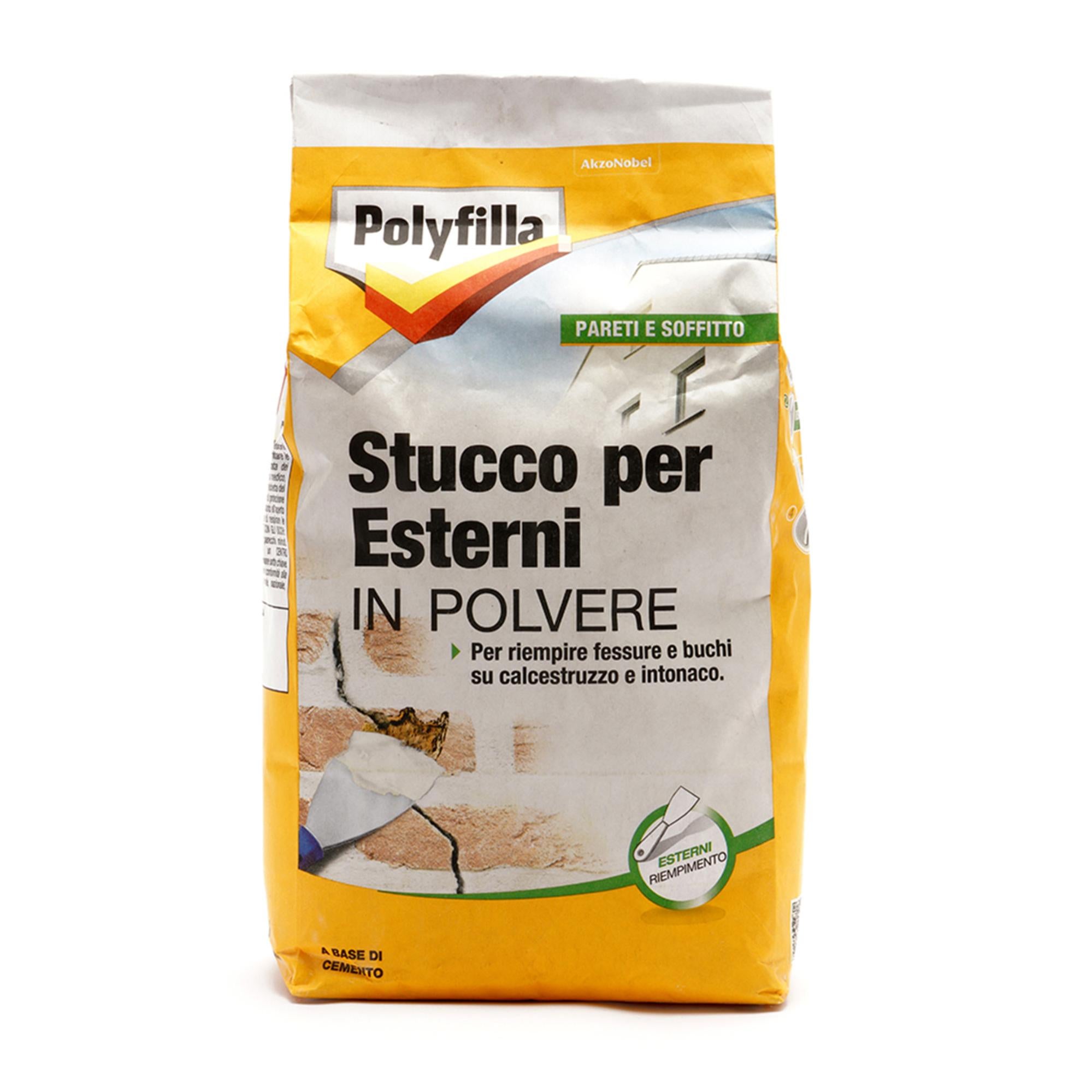 Stucco per Esterni in Polvere a base di Cemento (5 kg), Polyfilla ...