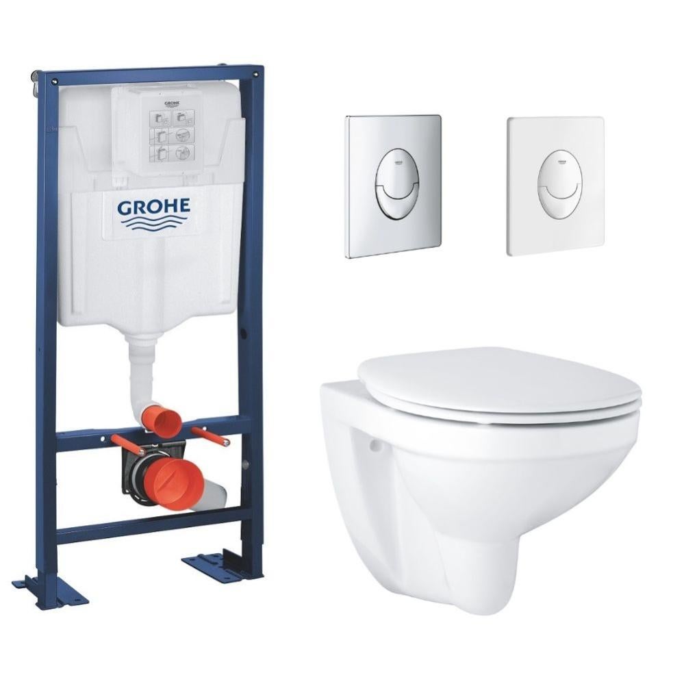 Grohe Pack Bau Inodoro suspendido cerámico + asiento + plato ...