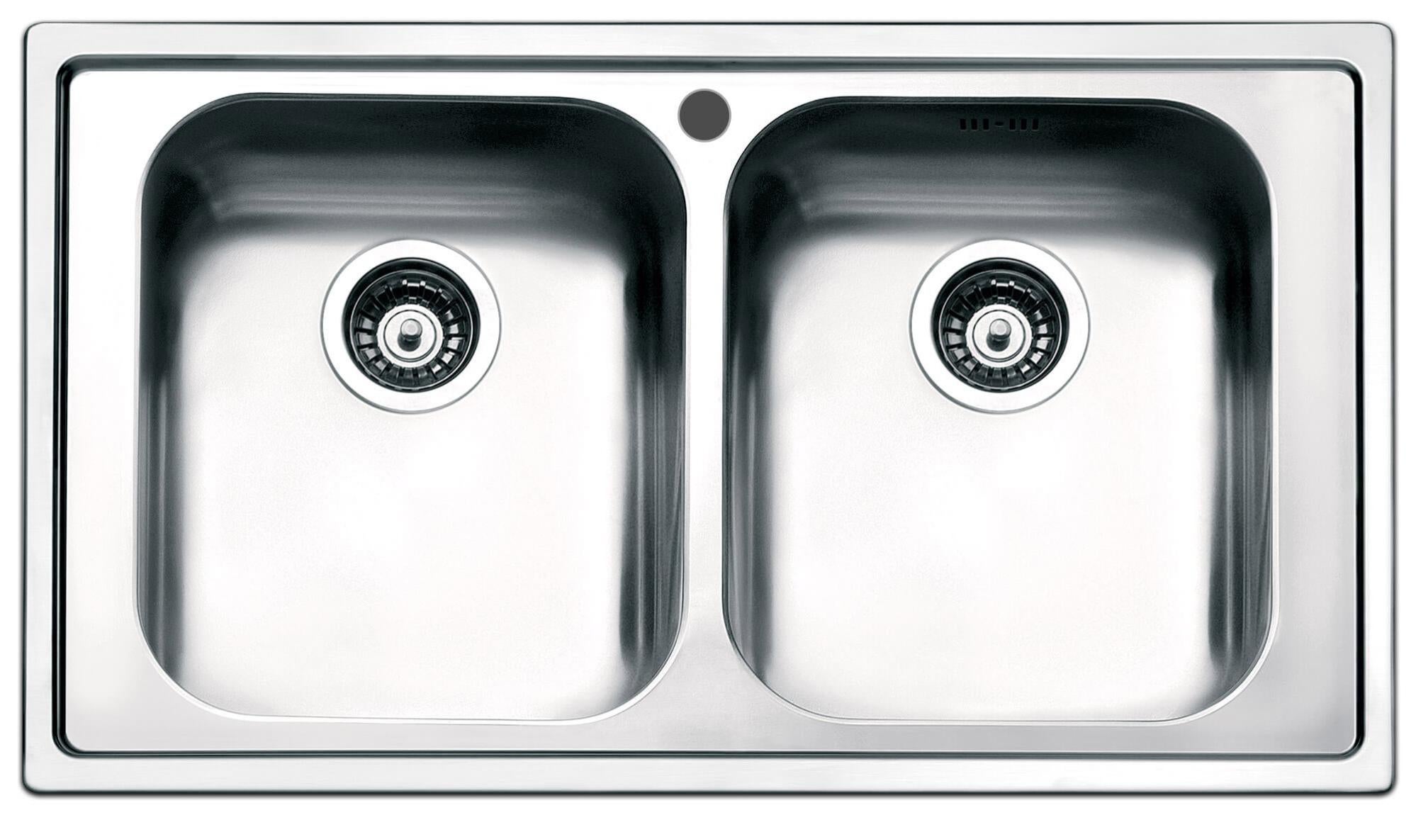 Lavello Cucina 2 Vasche 86x50 cm in Acciaio Inox Apell Melodia | Leroy ...