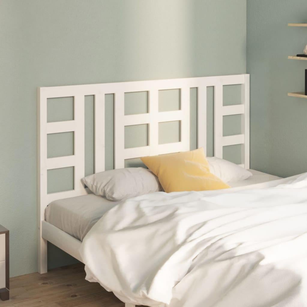 VidaXL Testiera per Letto Bianca 126x4x100cm in Legno Massello di Pino ...