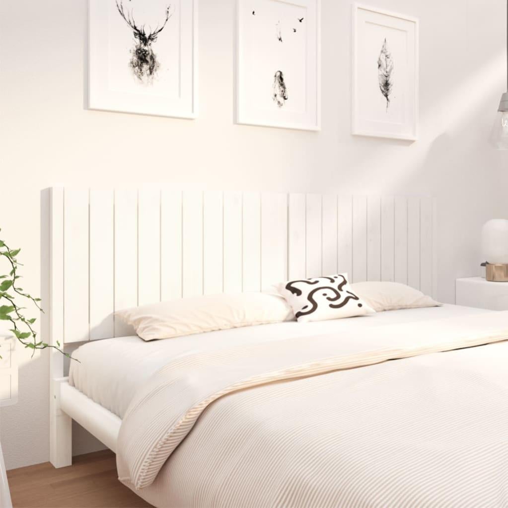 VidaXL Testiera per Letto Bianca 205,5x4x100 cm Legno Massello di Pino ...