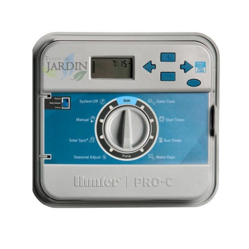 Programador de riego PRO-C interior Hunter, base 4 estaciones | Leroy ...