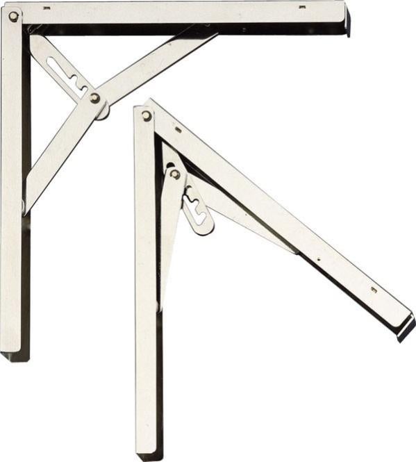 Escuadra Acero Abatible Modelo 8 Amig 300x300mm Cromado | Leroy Merlin