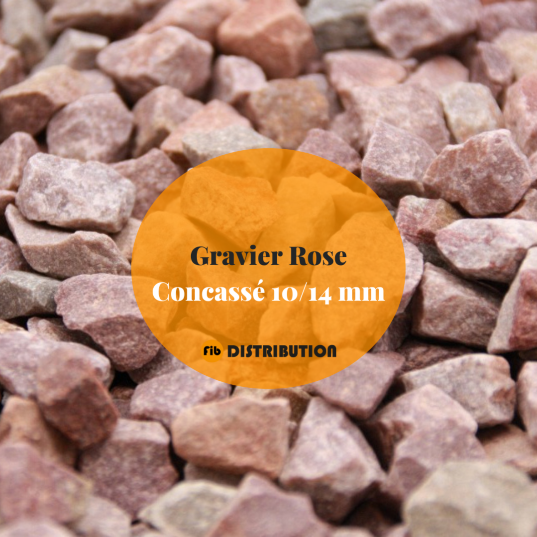 Gravier Rosé 10/14 mm - Palette de 42 sacs de 25 Kg - 1T | Leroy Merlin