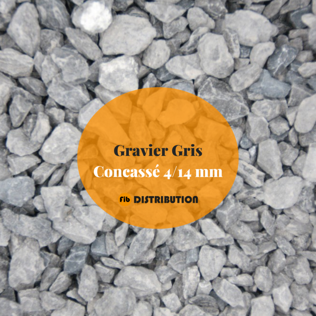 Gravier Gris 4/14 mm - Palette de 42 sacs de 25kg - 1T | Leroy Merlin