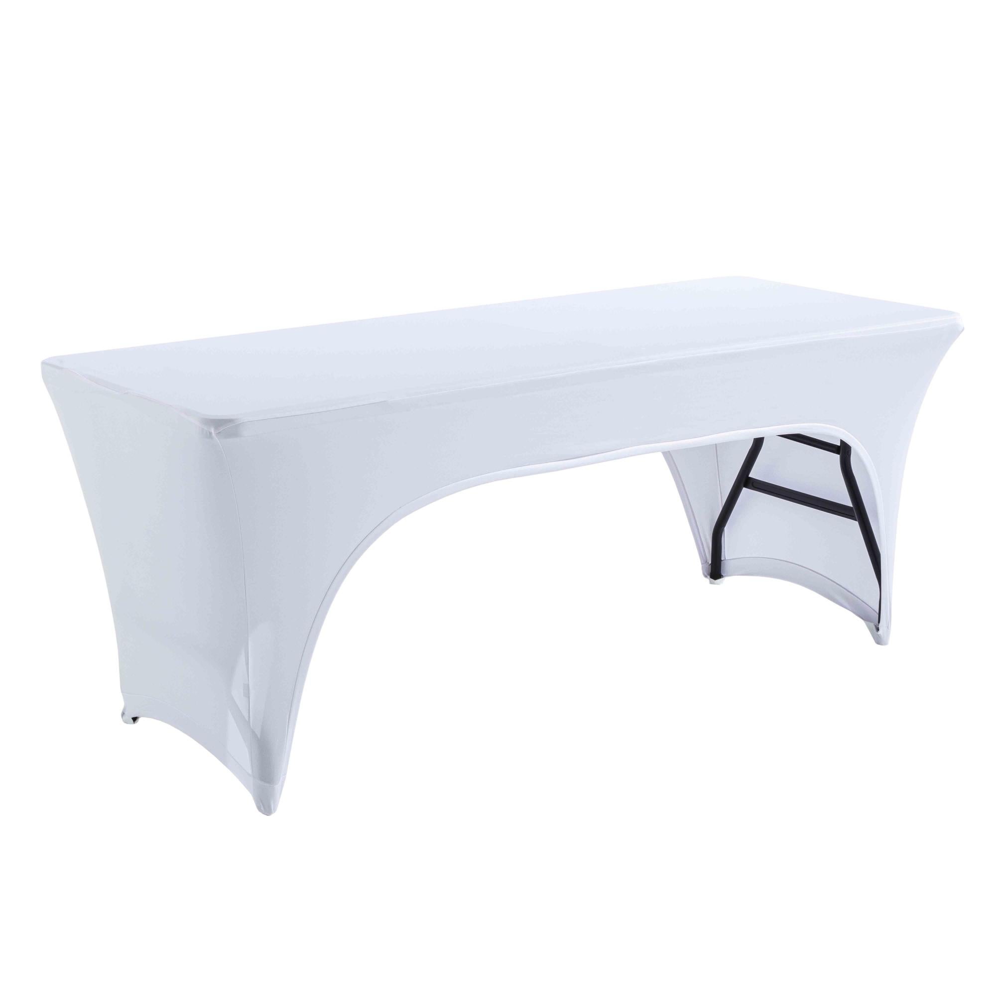 Nappe housse pour table pliante 180cm double ouverture blanc | Leroy Merlin