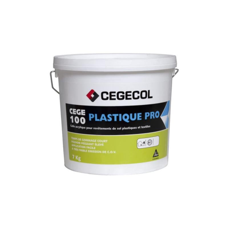 Colle acrylique CEGECOL revêtements sols plastiques et textiles Cege 100 Plastique pro - Ivoire ...