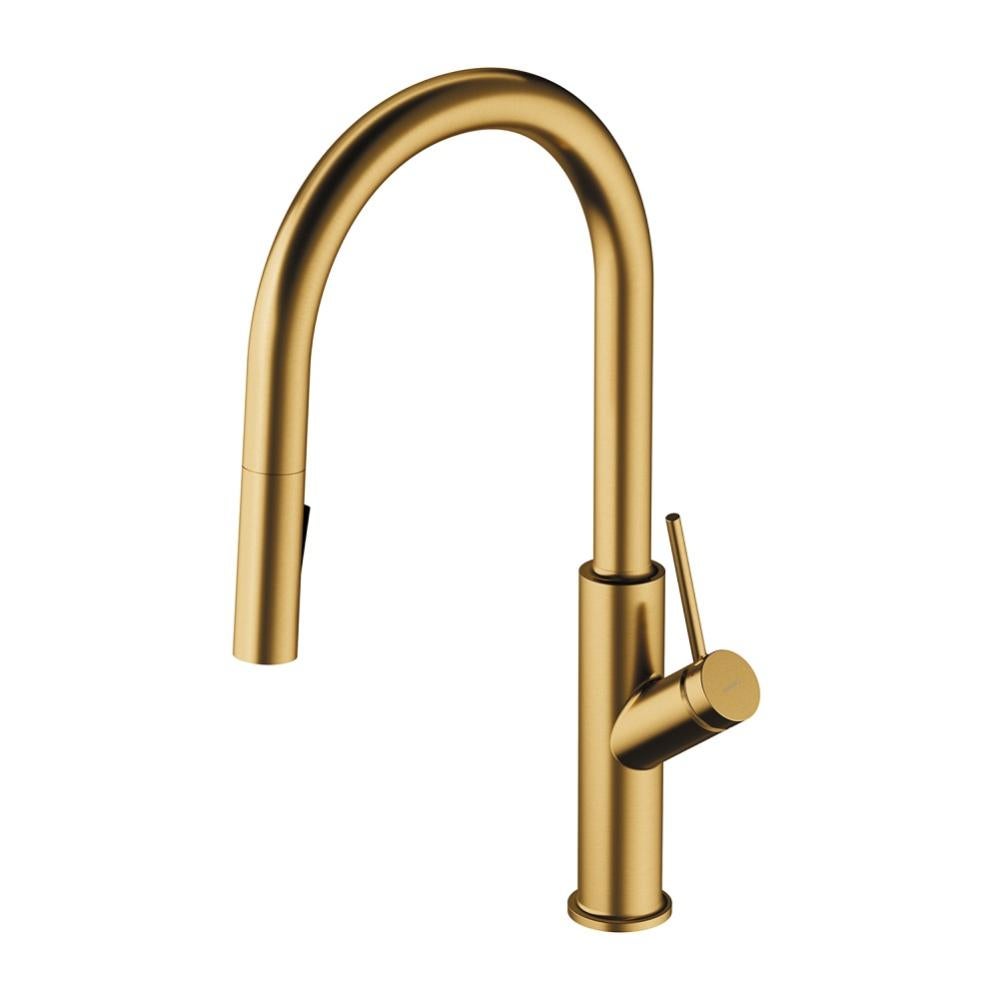 Miscelatore cucina BEND, colore: oro spazzolato | Leroy Merlin