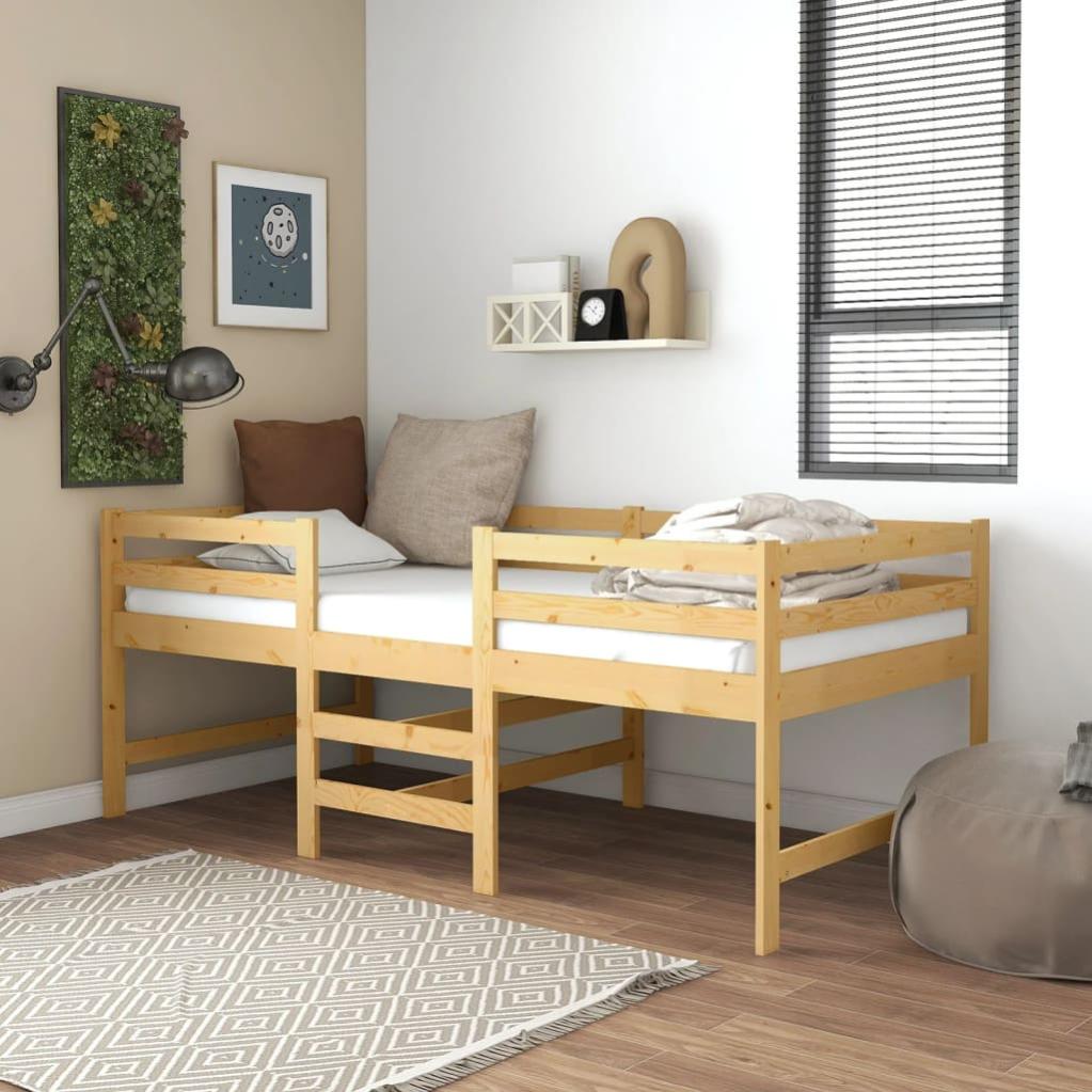 VidaXL Letto Medio-Alto in Legno Massello di Pino 90x200 cm | Leroy Merlin