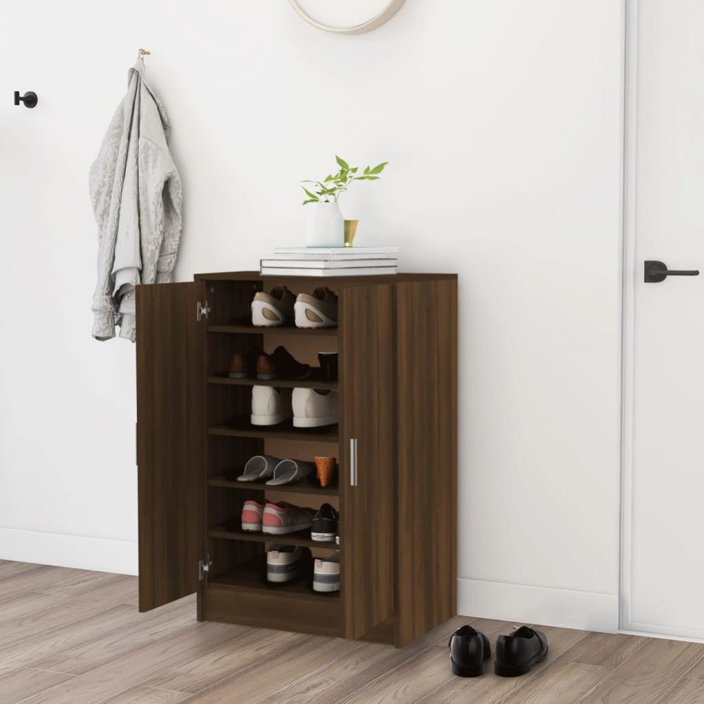 VidaXL Scarpiera Rovere Marrone 60x35x92 cm in Legno Multistrato ...