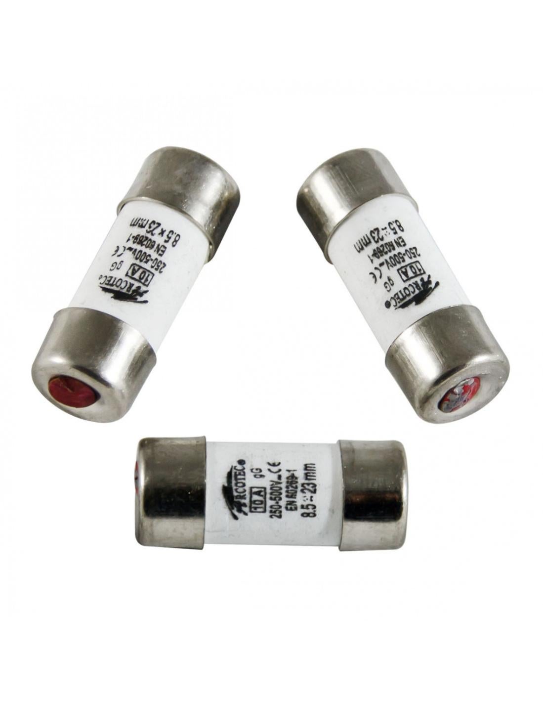 3FUSIBLES 10A 8.5X23MM AVEC VOYANT | Leroy Merlin