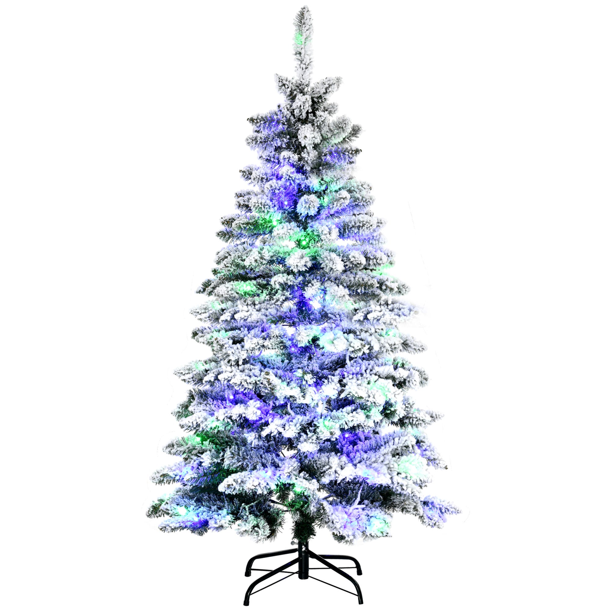 Sapin de Noël artificiel aspect enneigé H.150 cm lumineux LED ... Sapin de Noël artificiel aspect enneigé H.150 cm lumineux LED ...