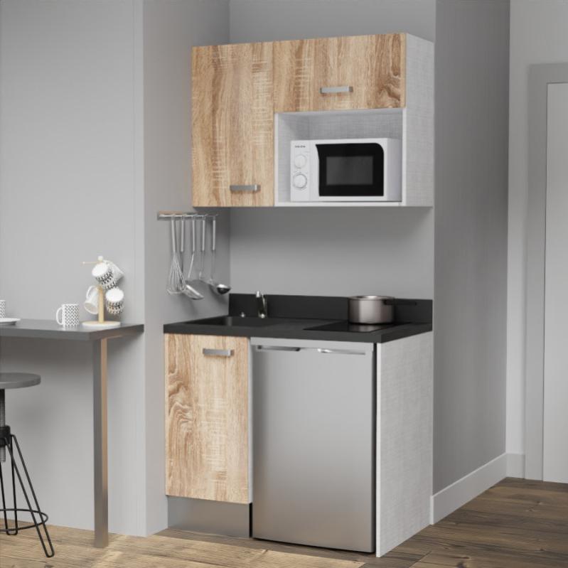 Kitchenette K00 - 100 cm avec emplacement frigo top, meubles de ...