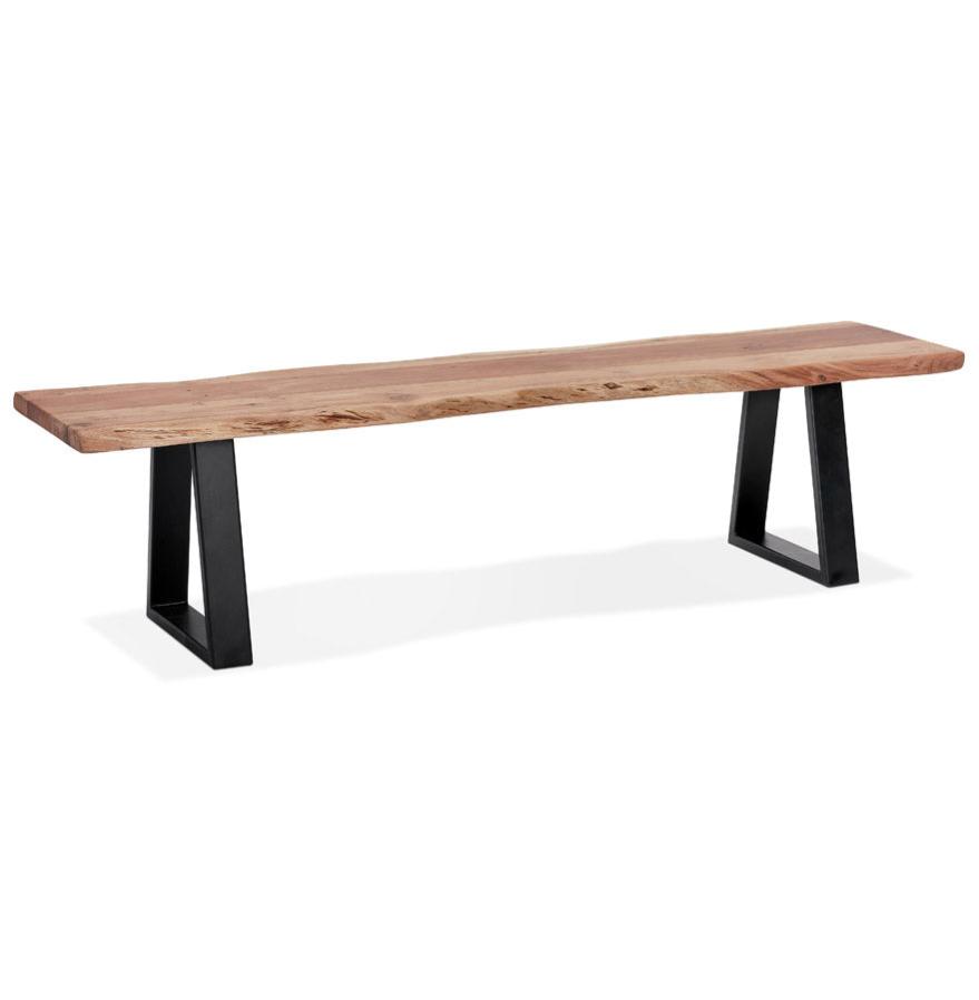 Banc MORI BENCH bois et noir 178x45x45 cm | Leroy Merlin