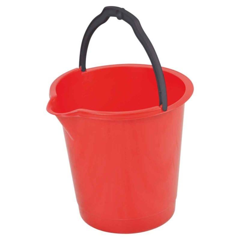 Paris Prix - Seau En Plastique "ménage" 7l Rouge | Leroy Merlin