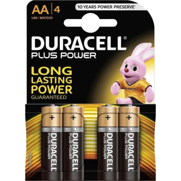 Trade Shop - 4 Pile Batterie Stilo Duracell Alkaline Plus Power Aa ...