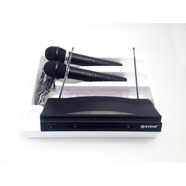 Trade Shop - Kit Coppia Microfoni Professionali Wireless Con Centralina ...