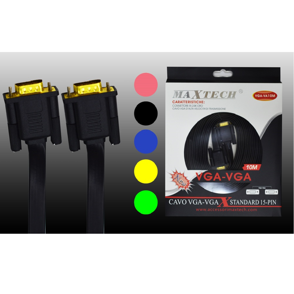 Trade Shop - CAVO MONITOR VGA-VGA MASCHIO-MASCHIO STANDARD 15 PIN 10 ...