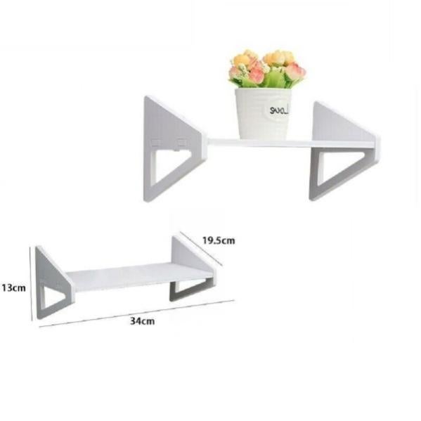 Trade Shop - Mensola Legno Bianco 34x19.5x13cm Scaffale Ripiano Arredo ...