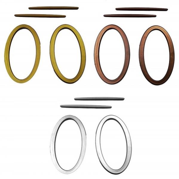 Trade Shop - 2 Anelli Anello Fermaglio Design Moderno 16.5x9.5cm ...