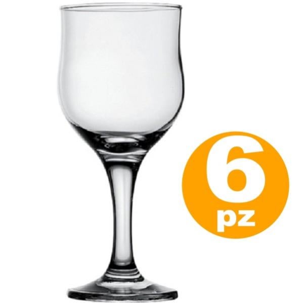 Trade Shop - Set 6pz Calici Calice Tulipe In Vetro 24cl Bicchieri Per ...