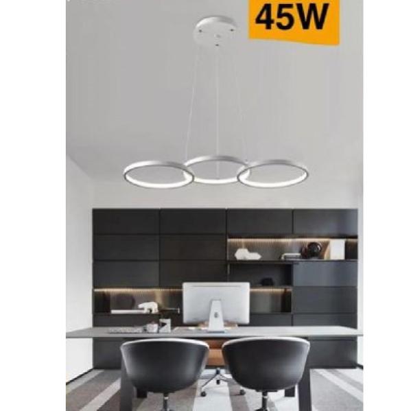 Trade Shop - Lampadario Moderno A Sospensione Led 3 Cerchi 45watt Luce ...