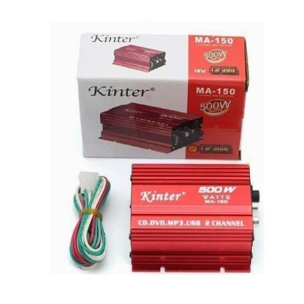Trade Shop - MINI AMPLIFICATORE STEREO 2 CANALI AUTO MOTO 500W USB MP3 KINTER MA-150 - - 1