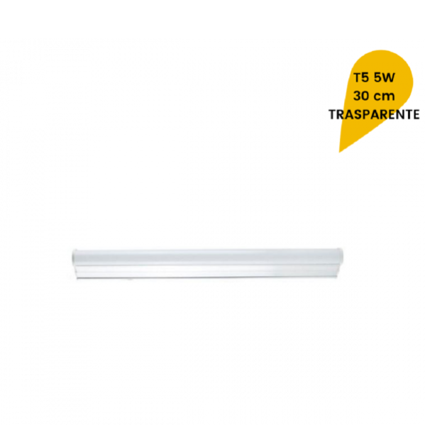 Trade Shop - Plafoniera Led Neon T5 Sottopensile Vetro Trasparente 6 ...