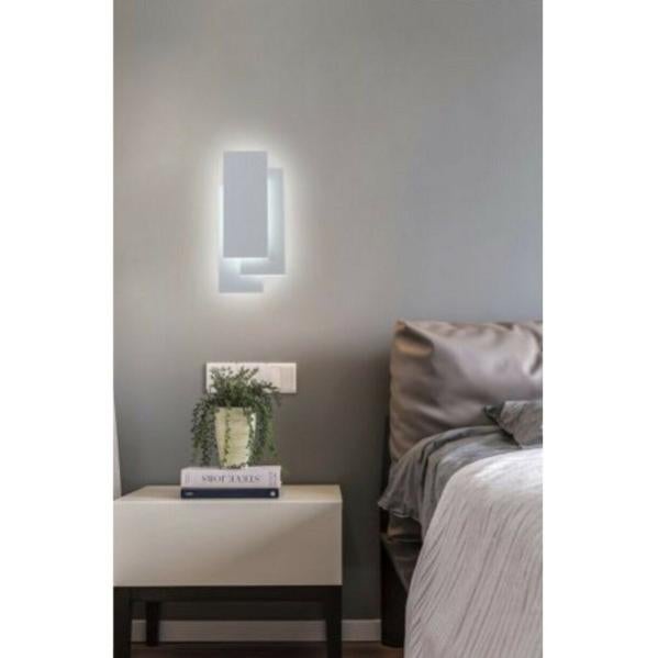 Trade Shop - Applique Led Rettangolo Comodino Abat Jour 12 W Luce ...