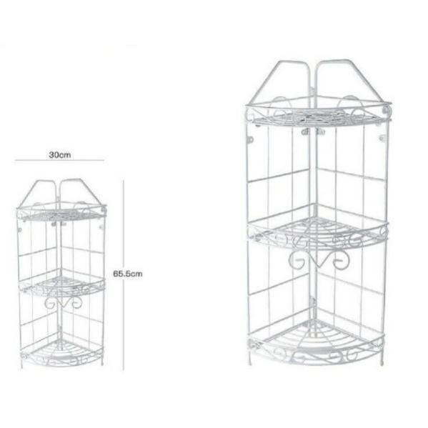 Trade Shop - Mensola Angoliera Angolare 3 Ripiani Porta Oggetti Bagno ...