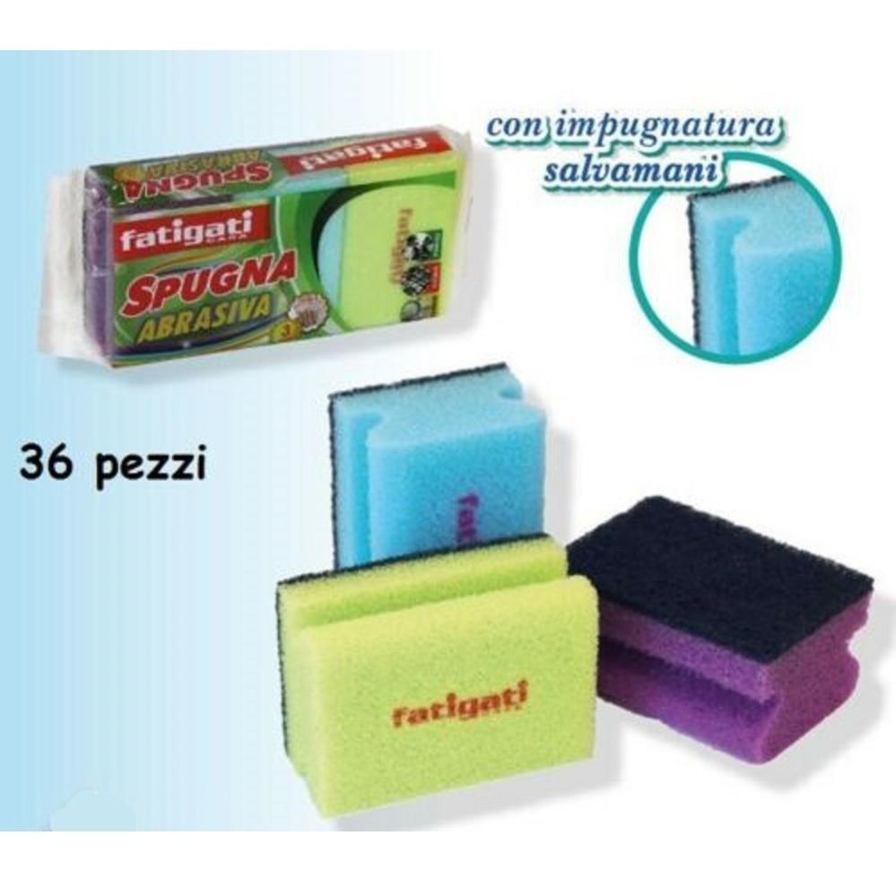 Trade Shop - SET 36 PEZZI SPUGNA LAVAGGIO PIATTI PENTOLE 2 IN 1 ...