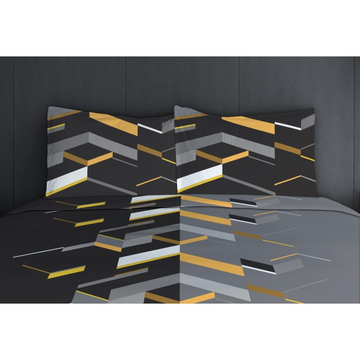 MARCO Parure de Draps 3 Pièces 100% Coton COULEURS - Gris, MATIÈRE ...