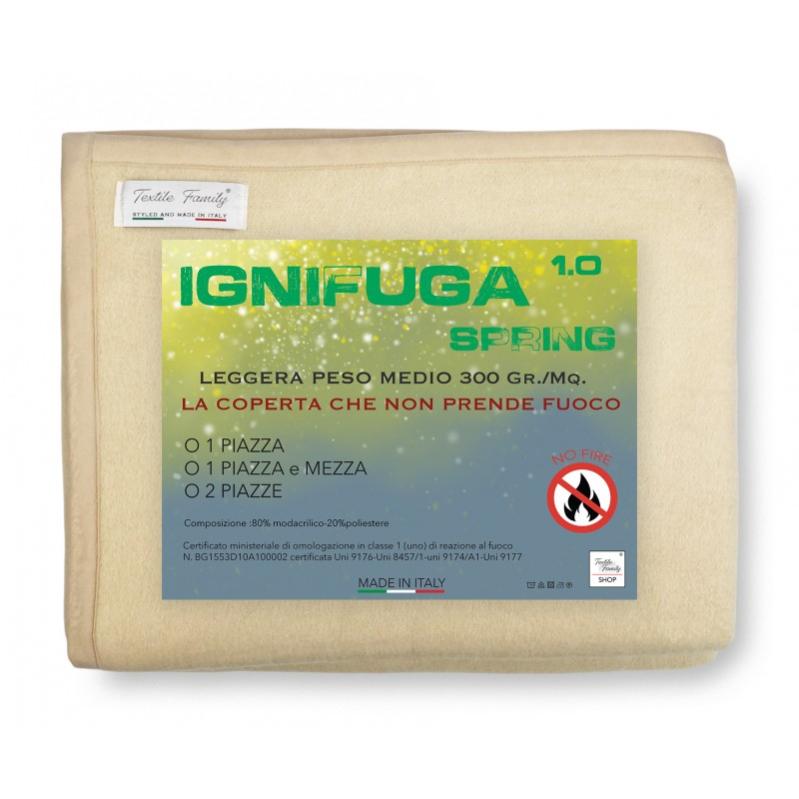 COPERTA IGNIFUGA SPRING antifiamma Peso Medio 1.0 ANTIFUOCO CLASSE 1 ...