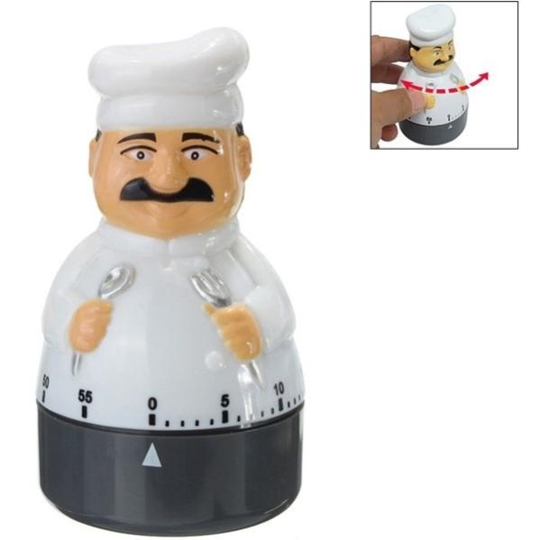 Trade Shop - Timer Analogico Cuoco Chef 55 Minuti Orologio Da Cucina ...