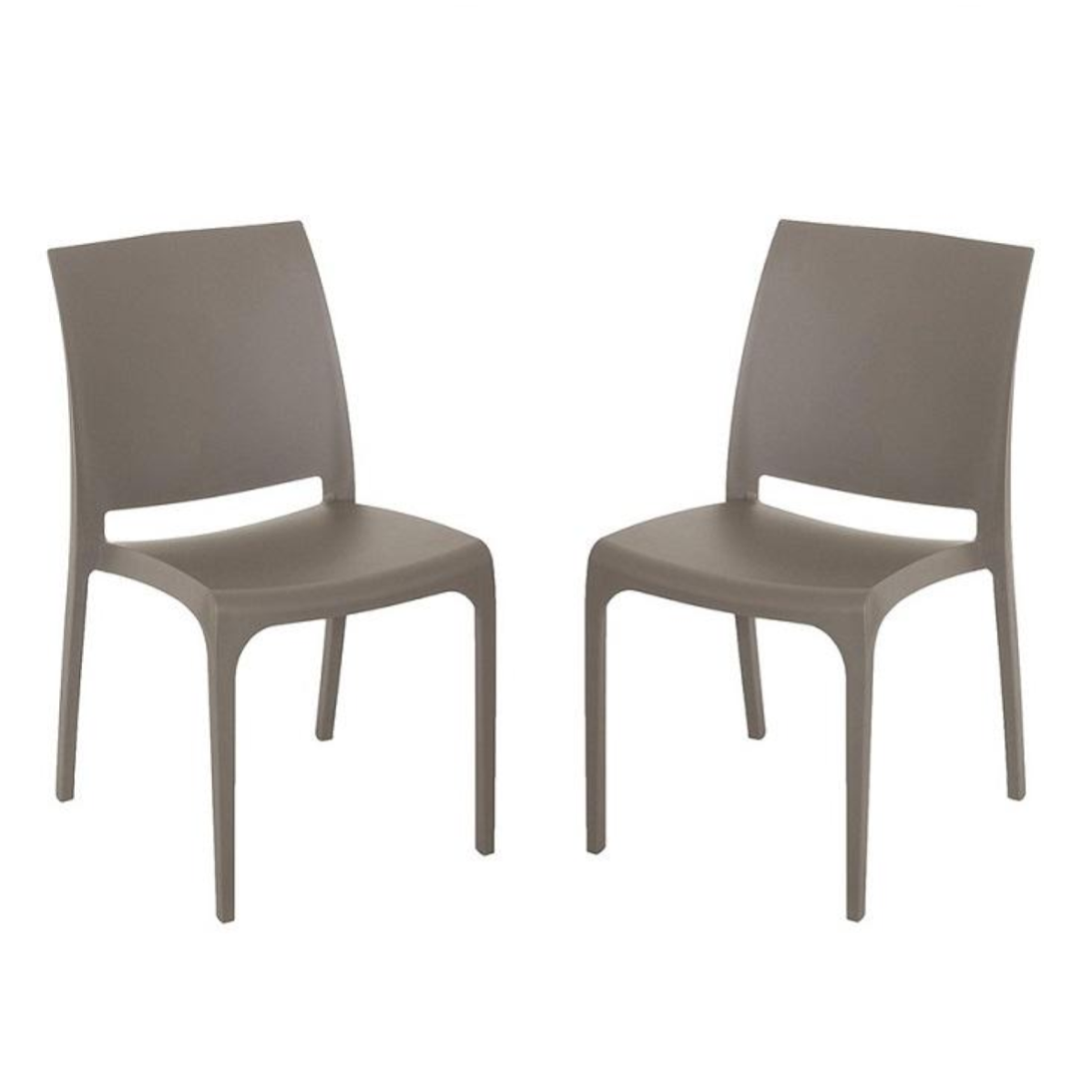 Sedia volga tortora - impilabile interni ed esterni 2 sedie | Leroy Merlin
