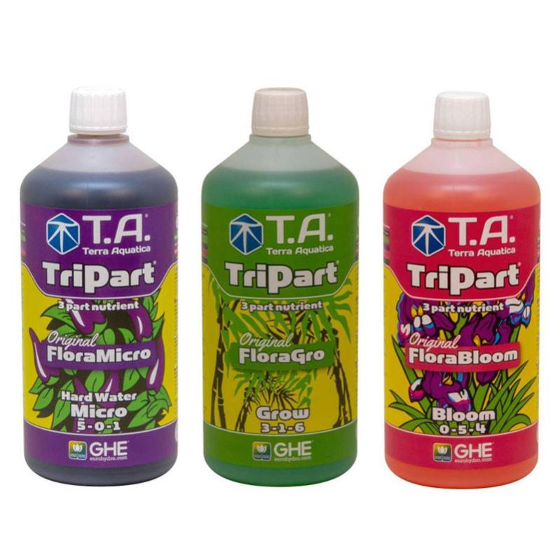 Pack engrais - Flora TriPart - Eau dure - 1L - Terra Aquatica GHE ...