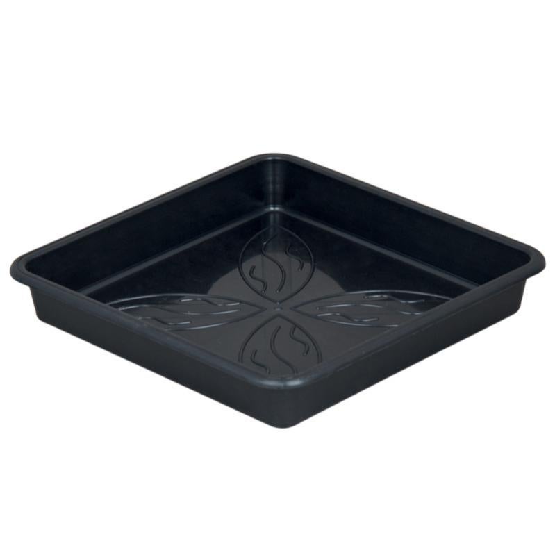 Soucoupe carrée de pot 11L et 14L - 25cm - Platinium | Leroy Merlin