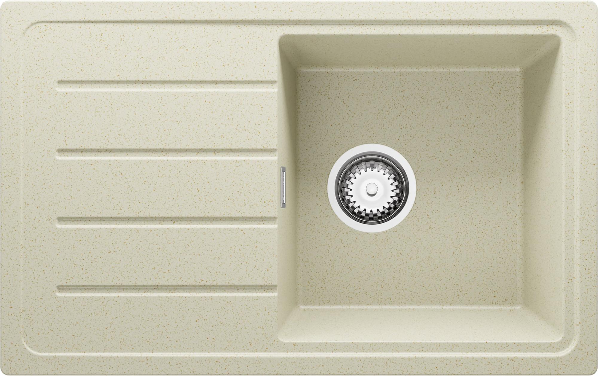 Lavello Cucina 70 x 44 cm, Lavandino Cucina in Granito 1 vasca + Sifone ...