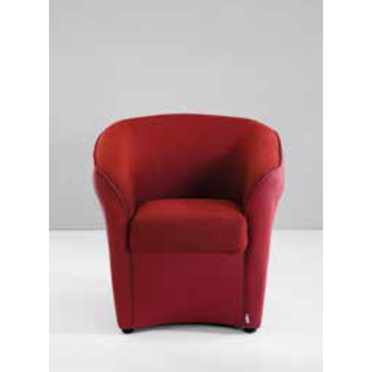 Poltroncina VALENTINA in ecopelle e seduta in tessuto BORDEAUX | Leroy ...